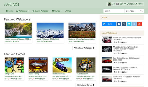 AV Scripts - Home of AV Arcade & Wallpaper Site Script