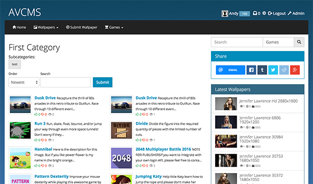 AV Scripts - Home of AV Arcade & Wallpaper Site Script