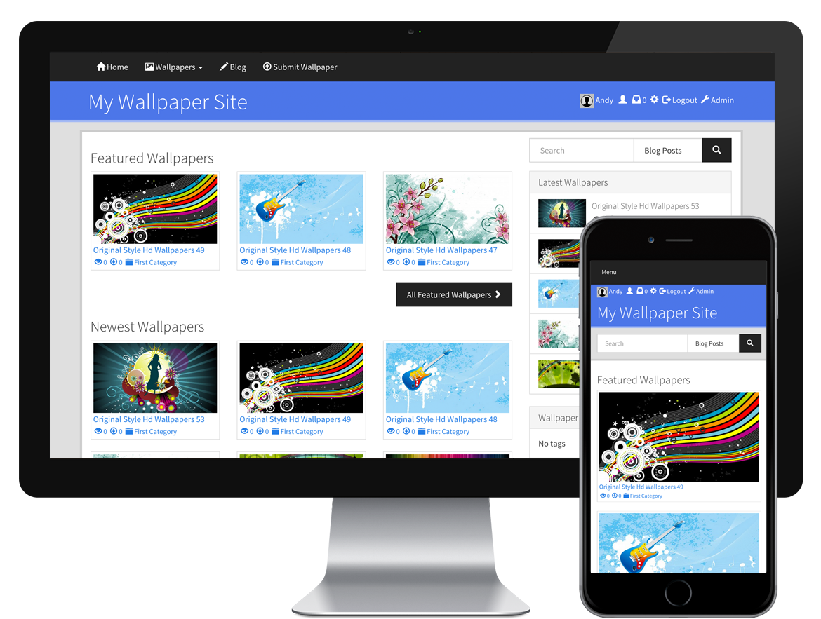 Wallpaper Site Script